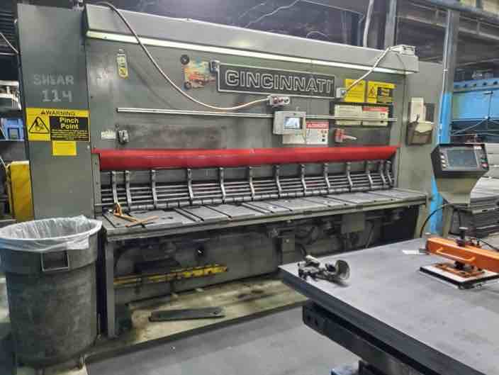 Shears: 1/2" X 10' Cincinnati Model 500HS10 Hydraulic Power Squaring ...